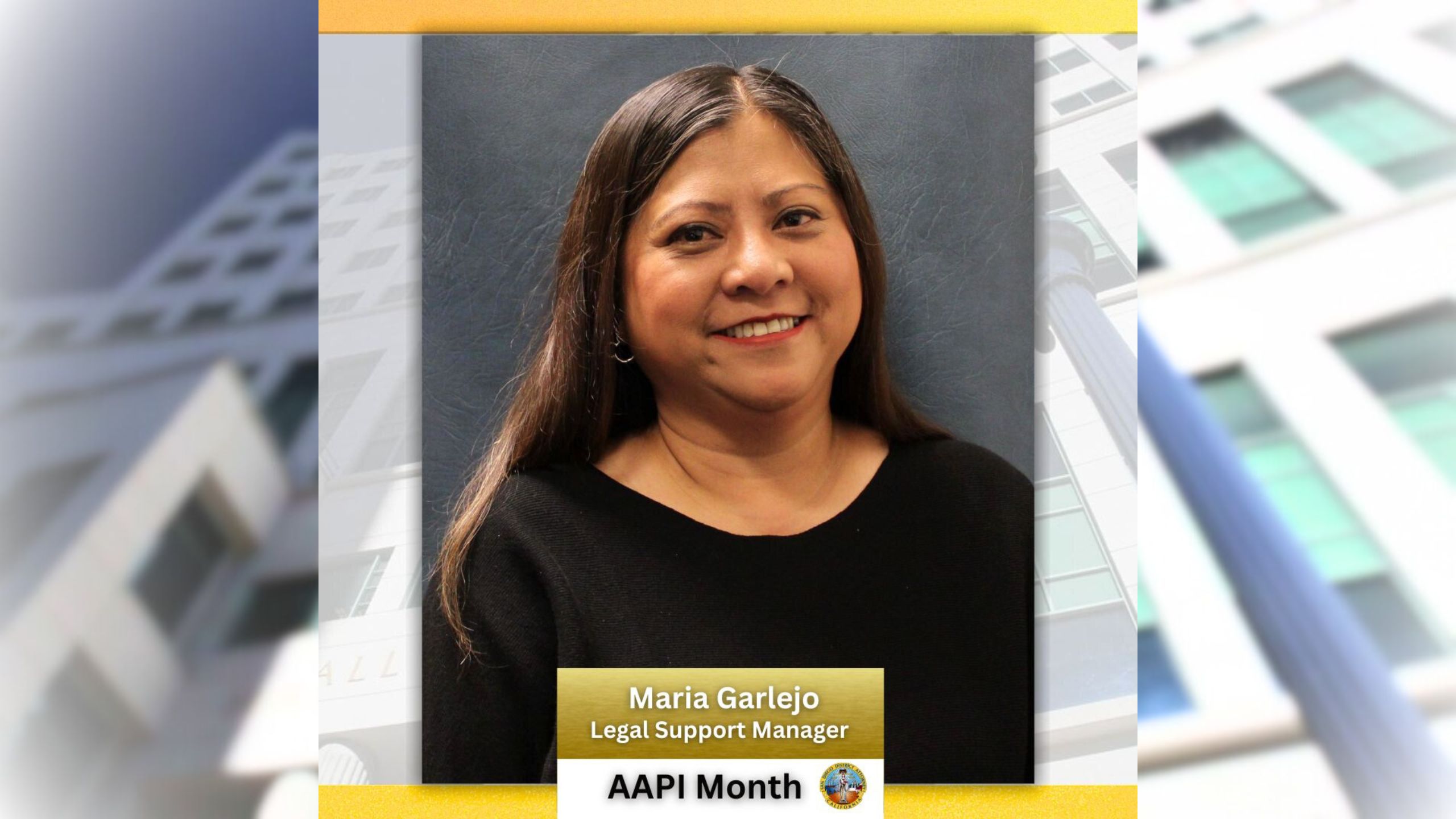 Meet Legal Support Manager Maria Garlejo - DA NewsCenter
